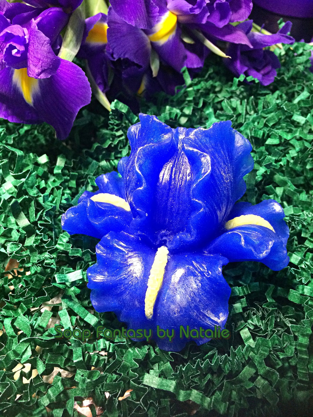 Iris Flower Soap: Handmade Garden Gift, Natural Ingredients - Etsy