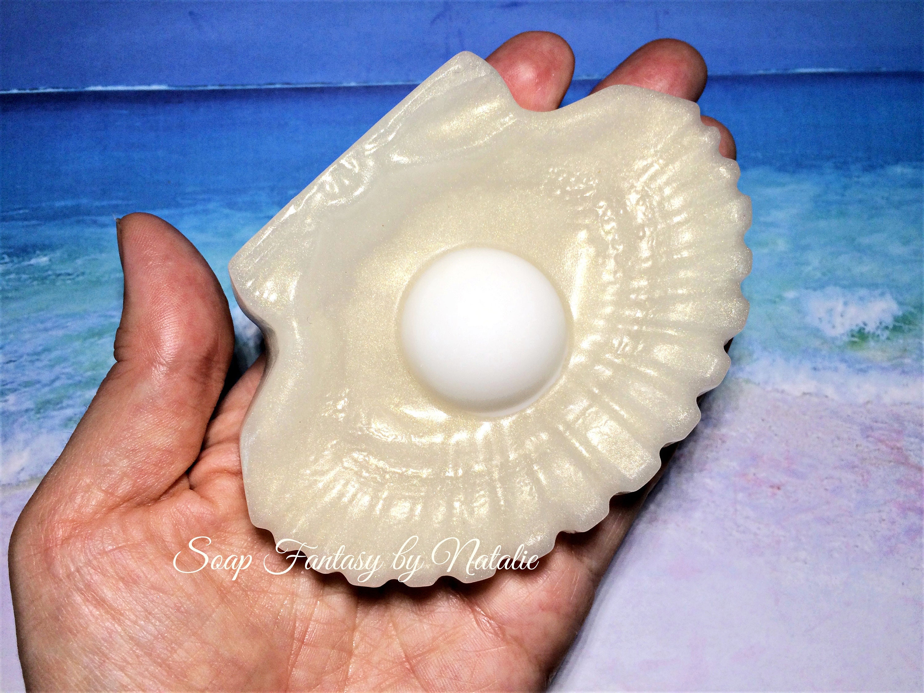 Sea Shell With Pearl Soap-sea Soap-undersea World Soap-ocean - Etsy