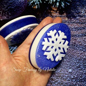 Snowflake Soap-christmas Soap-winter Soap-christmas Favor-holiday Gift ...
