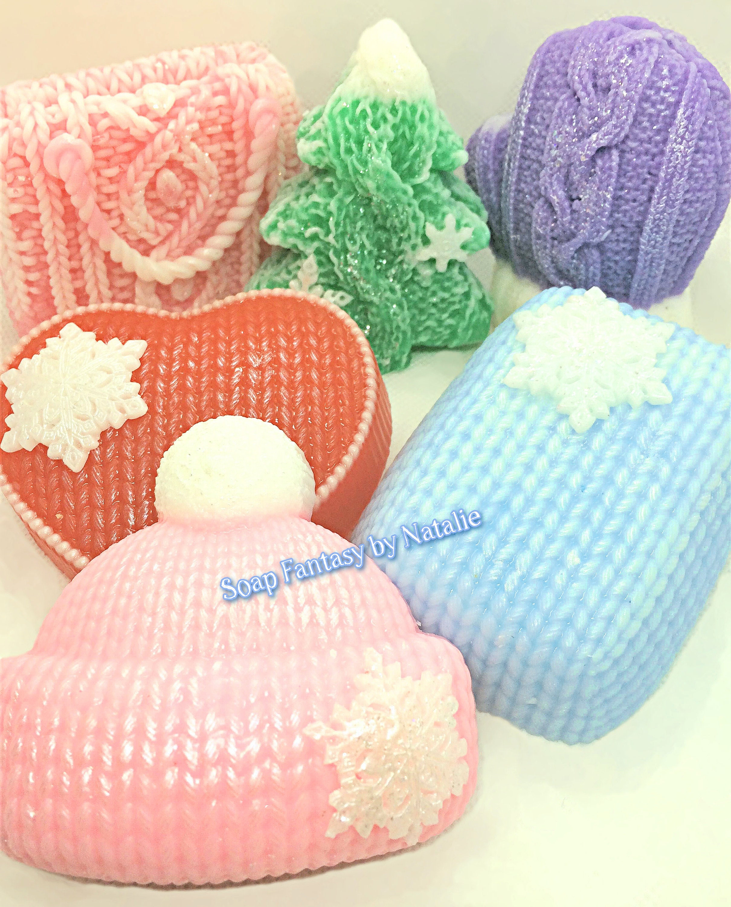 Christmas Soap-christmas Mitten Soap-christmas Knitted - Etsy