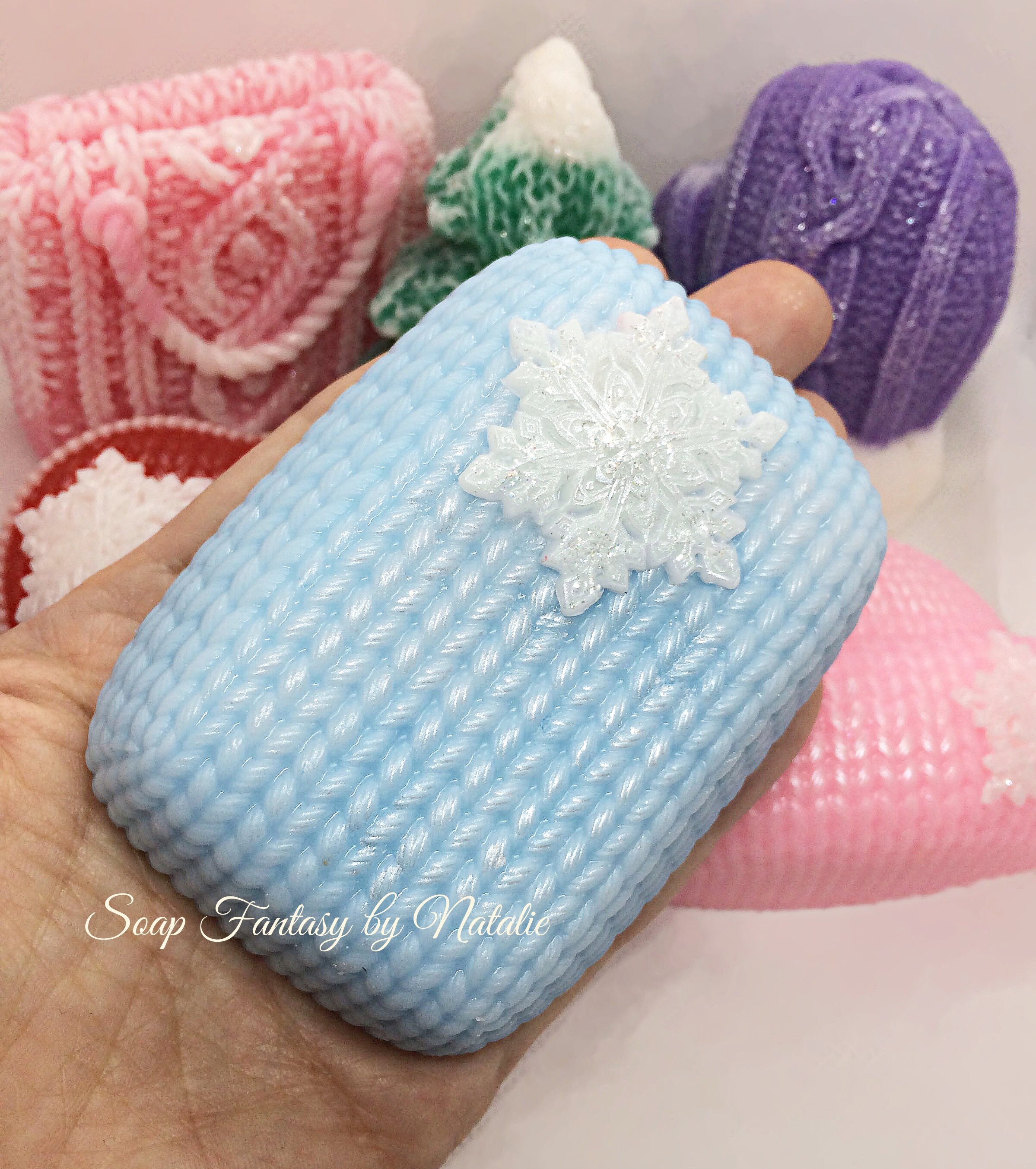 Christmas Soap-Christmas Mitten Soap-Christmas Knitted | Etsy