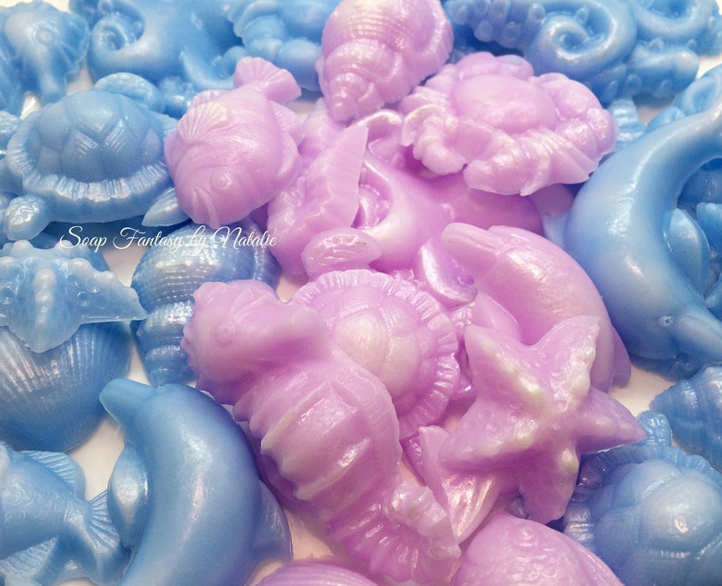 11 Ocean Mini Soaps-set Soap-sea Soap-shells Soap-undersea World-marine ...