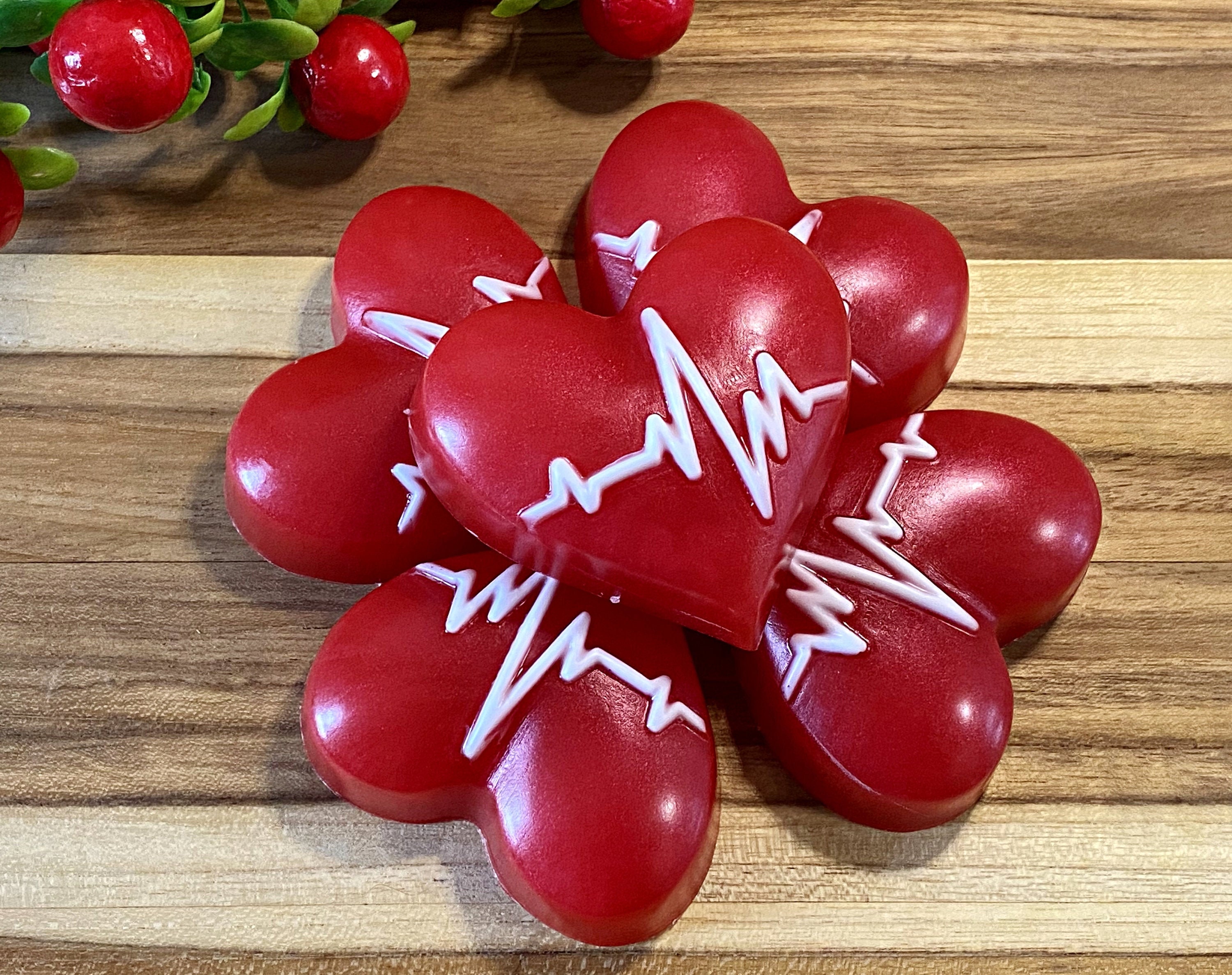 5 Heart Soaps-cardiogram Soap-medical Gift Soap-doctor Party-doctor ...