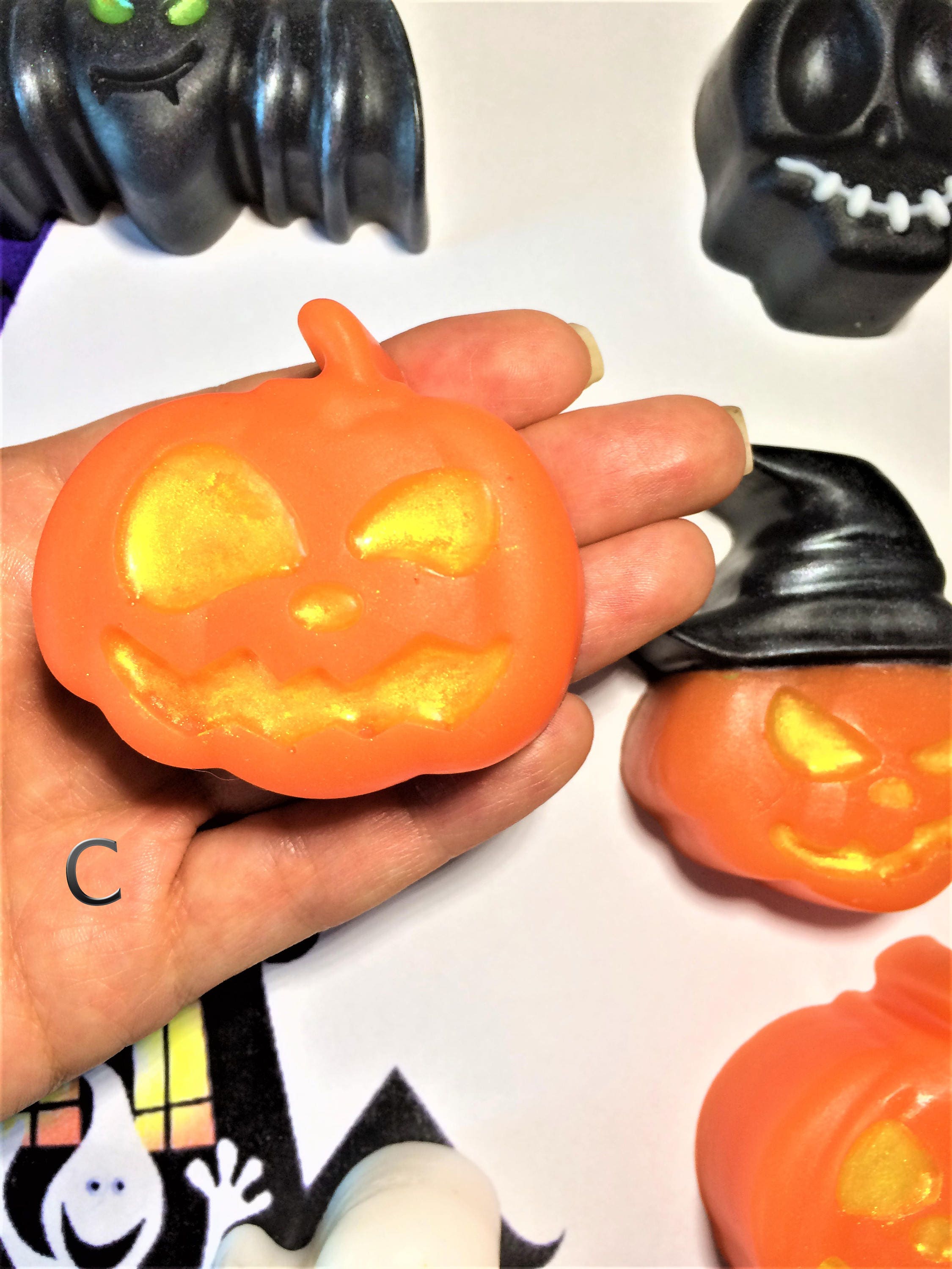 Halloween Soap-pumpkin-ghost-bat-skull Soap-kids Soap - Etsy