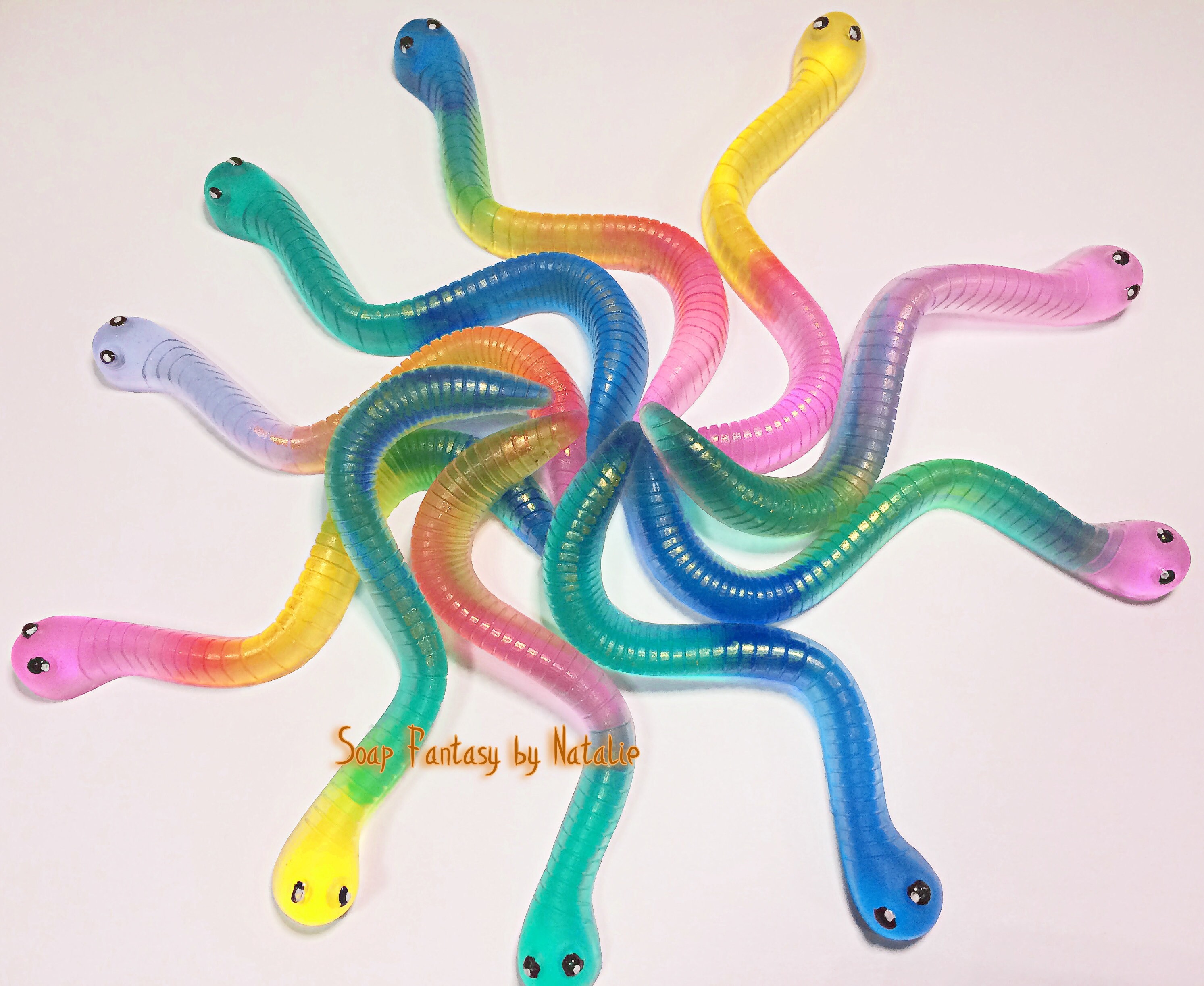 10 Gummy Worm Soaps-Fake Candy Soap-Gummi Worm Soap-Food | Etsy