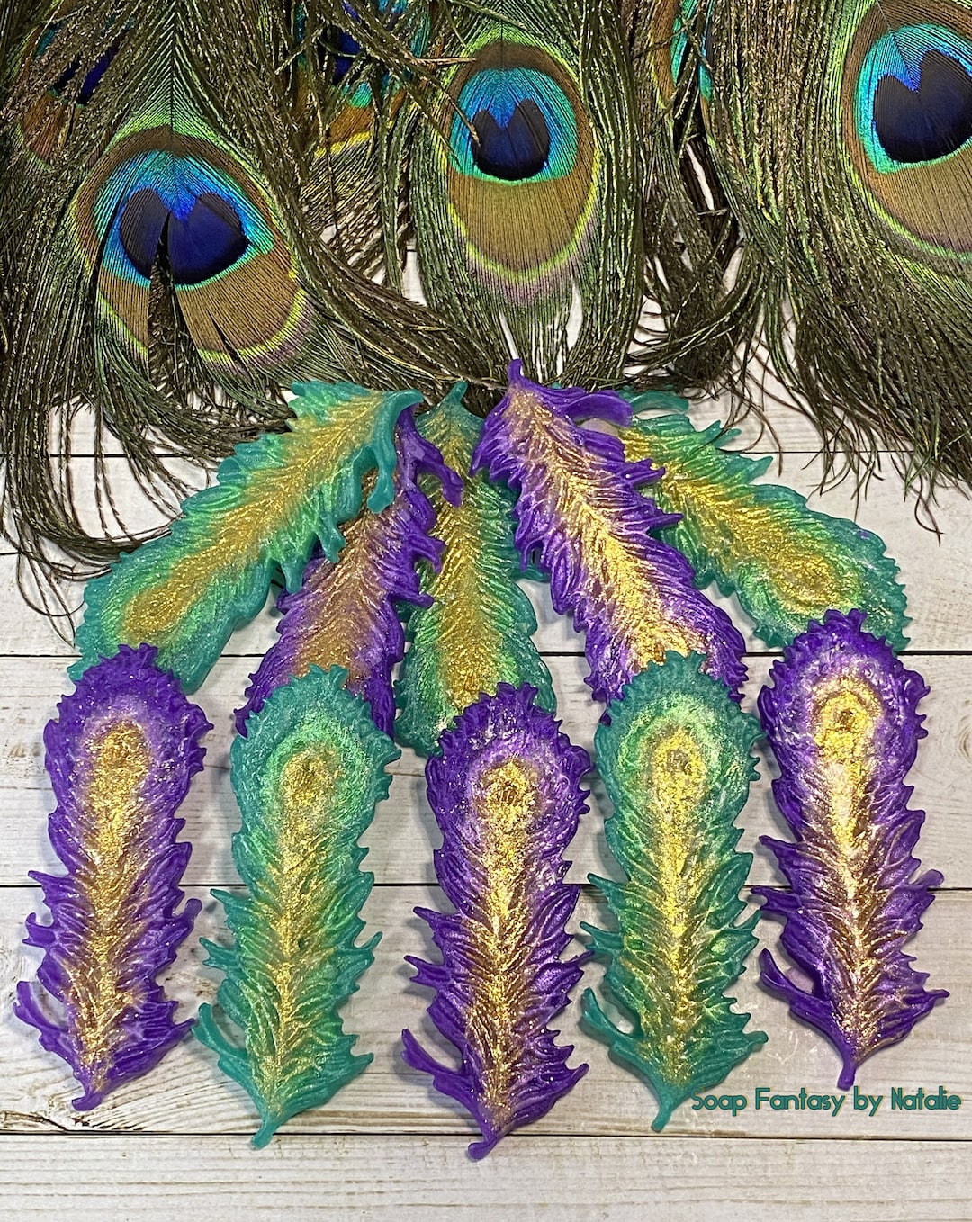 10 Peacock Feathers Soaps-soap Set-guest's Soap-travel Soap-mini Soap ...