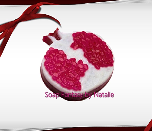 Pomegranate Soap-fruit Soap-vegan Soap-piece of Pomegranate Soap - Etsy