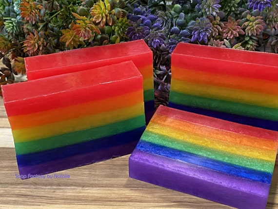 Pride Flag Soap-rainbow Soap Loaf Soap-lgbtq Soap Color Block - Etsy