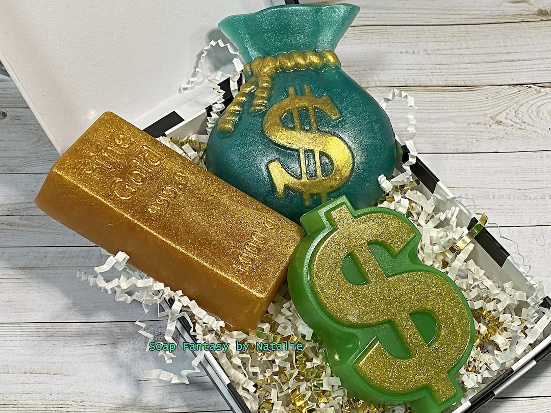 Men's Soap Gift Set-soap for Men-stock Broker Gift-money Bag Soap-gold ...