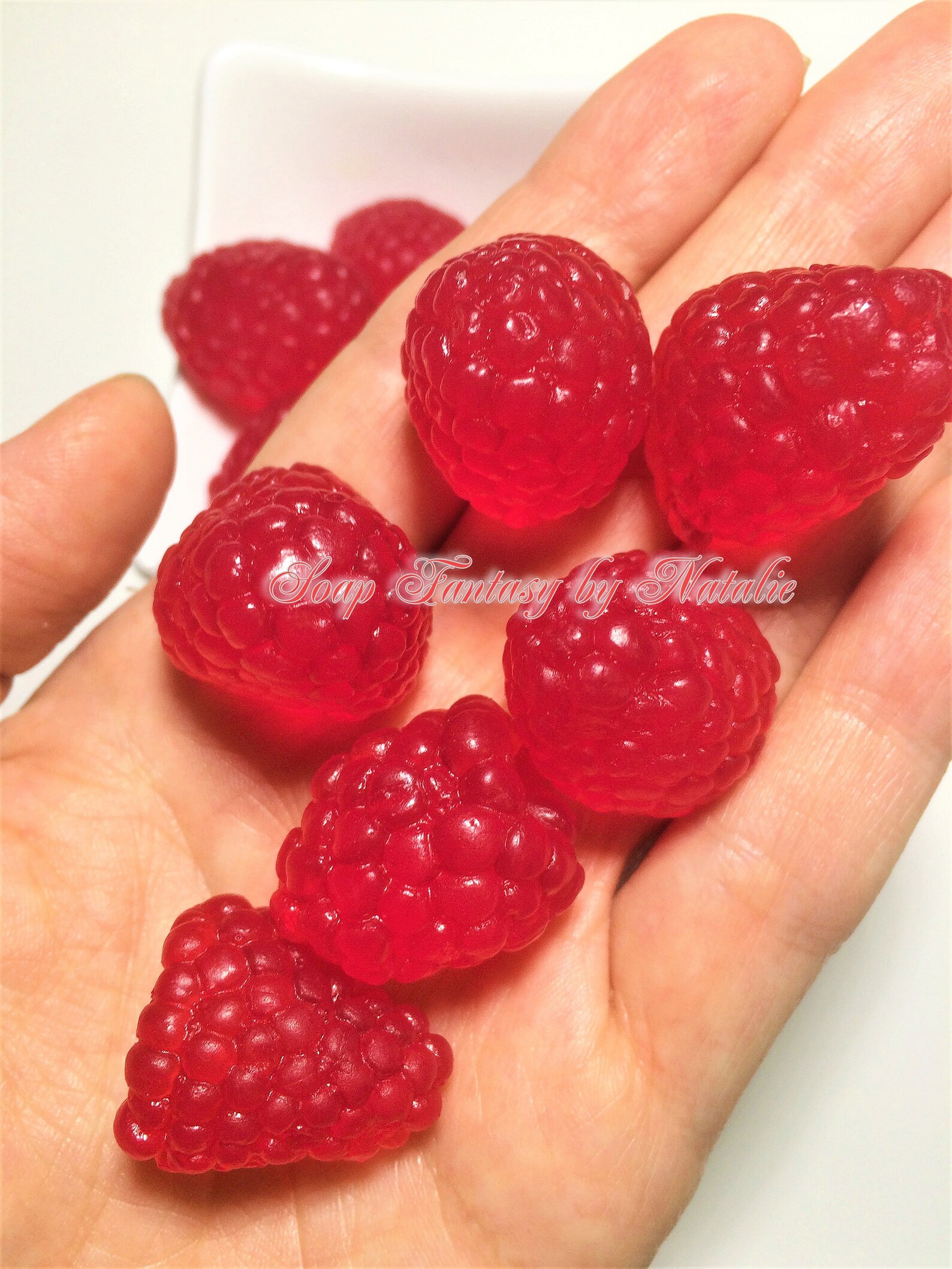 Raspberries Soap Set W/pail-blackberry Soap-mini Soap-fake - Etsy