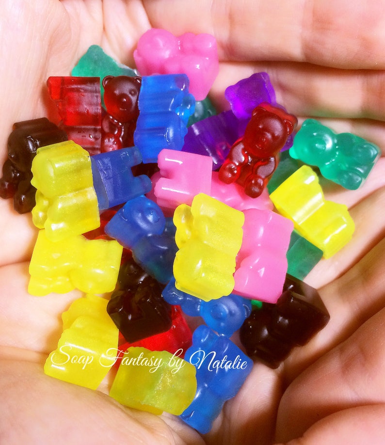 50 Gummy Bear Tiny Soap-fake Candy Soap-kids Soap-animal - Etsy