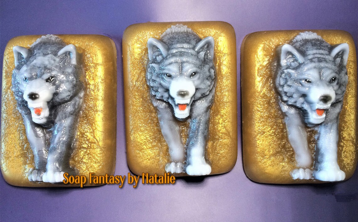 Wolf Soap-animal Soap-men's Soap-gift for Him - Etsy