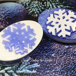 Snowflake Soap-christmas Soap-winter Soap-christmas Favor-holiday Gift ...