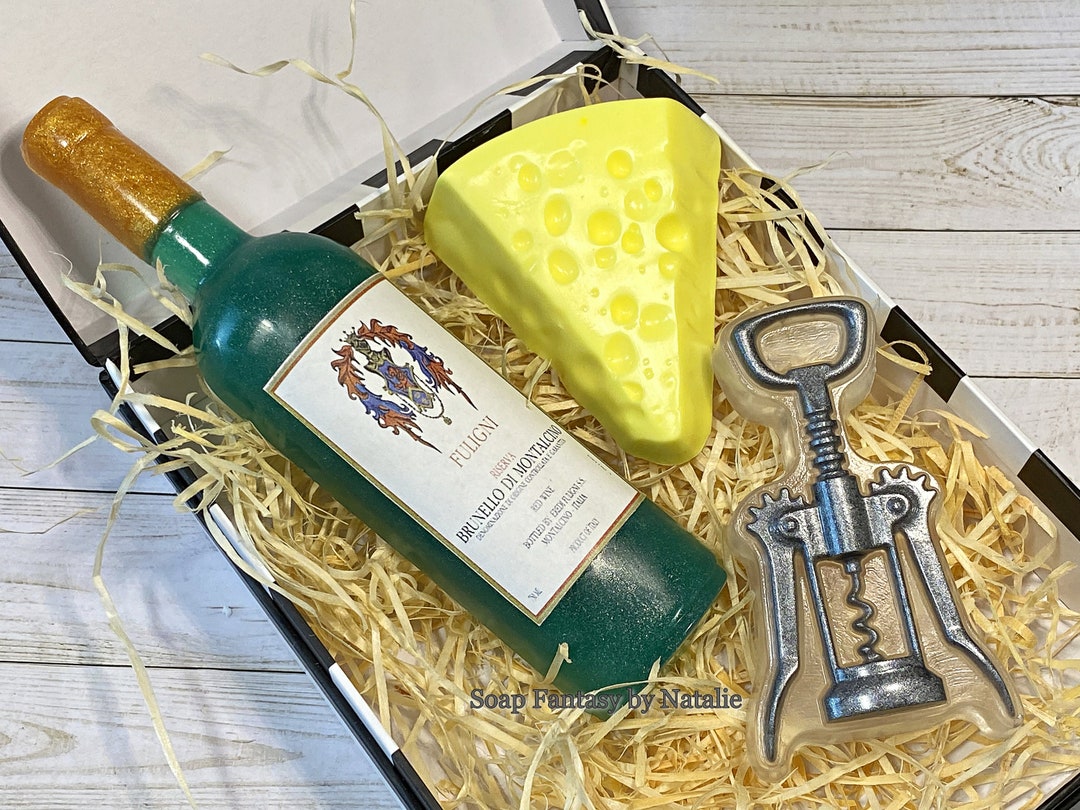 Men's Gift-soap Set-wine Soap-cheese Soap-opener Soap-party Favor-gift ...