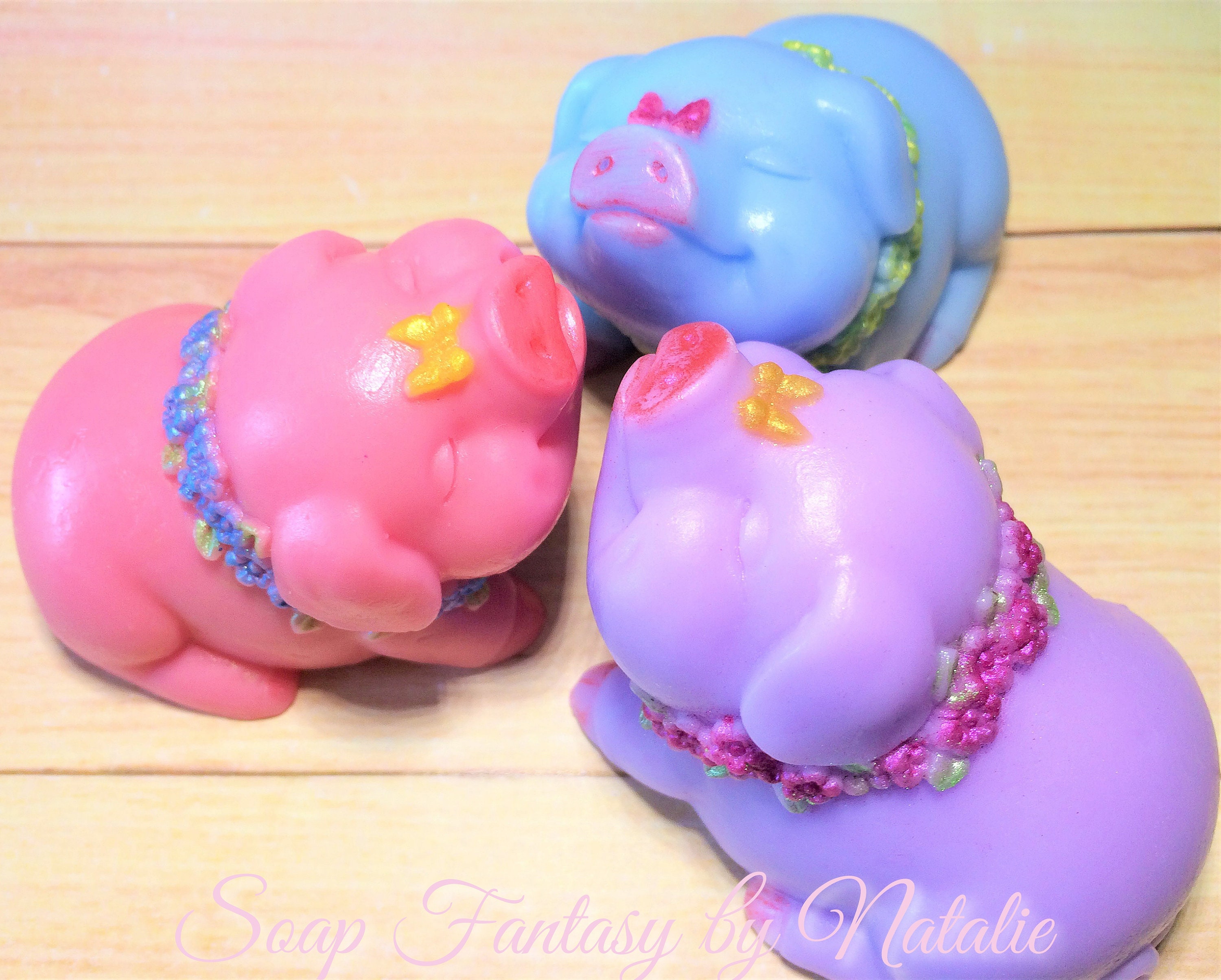 Pig Soap-animal Soap-smiling Pig-pets Soap-kids Soap-3 D Soap | Etsy