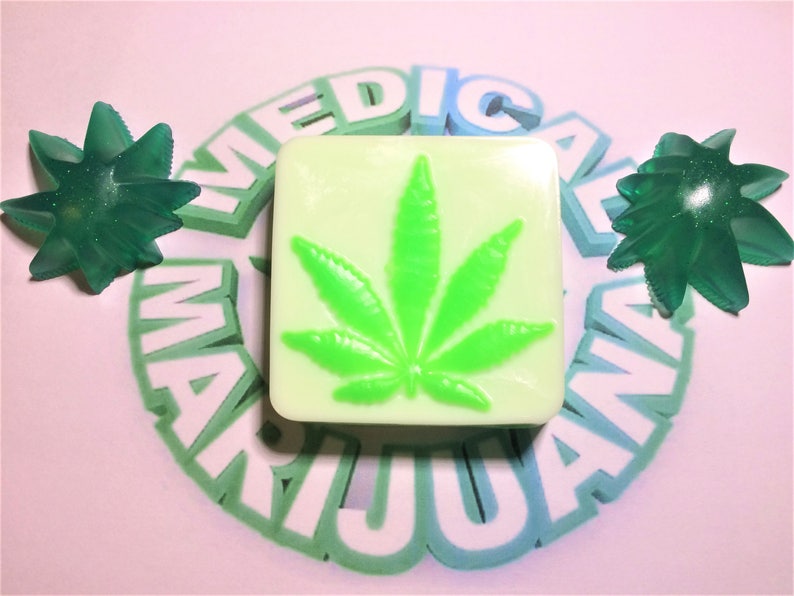 Cannabis- Marijuana Soap-hemp Soap-gag Gift-party Favor- 1 Bar Soap & 2 ...