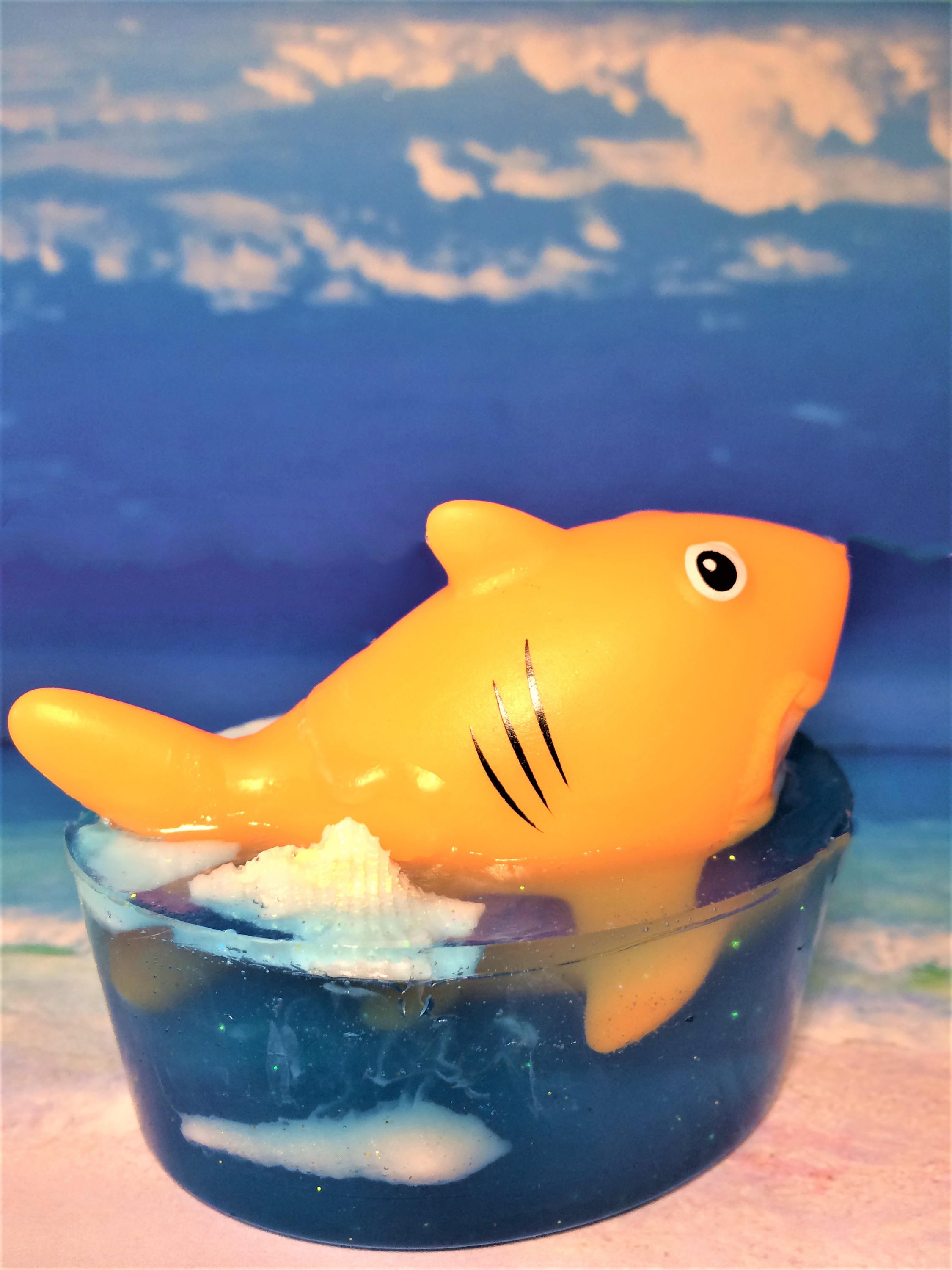 Shark Soap-smiling Shark-kids Soap-rubber Toy Soap-birthday | Etsy