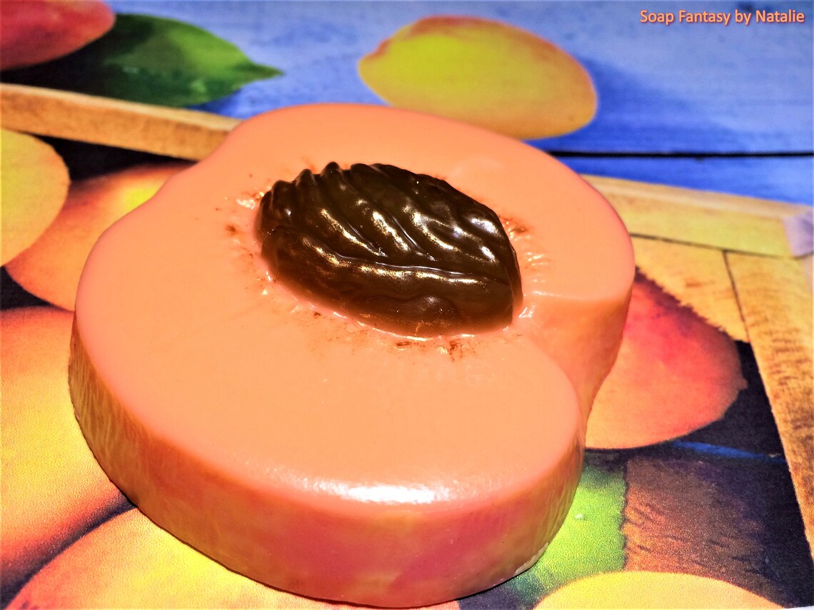 Peach Soap-Fruit Soap-Vegan Soap-Piece of Peach Soap | Etsy