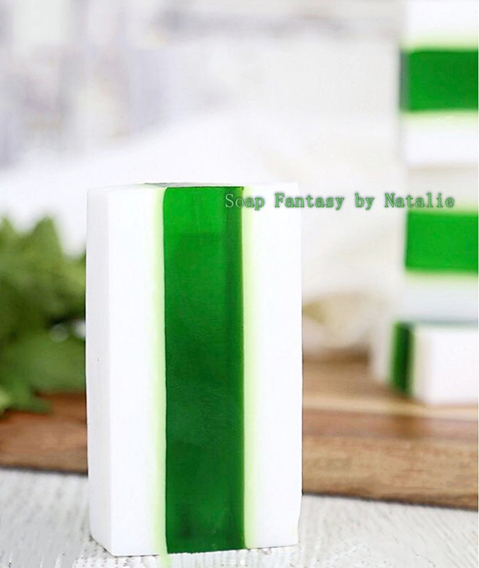 Menthol Crystal Soap Loaf: Color Block Handmade Soap - Etsy