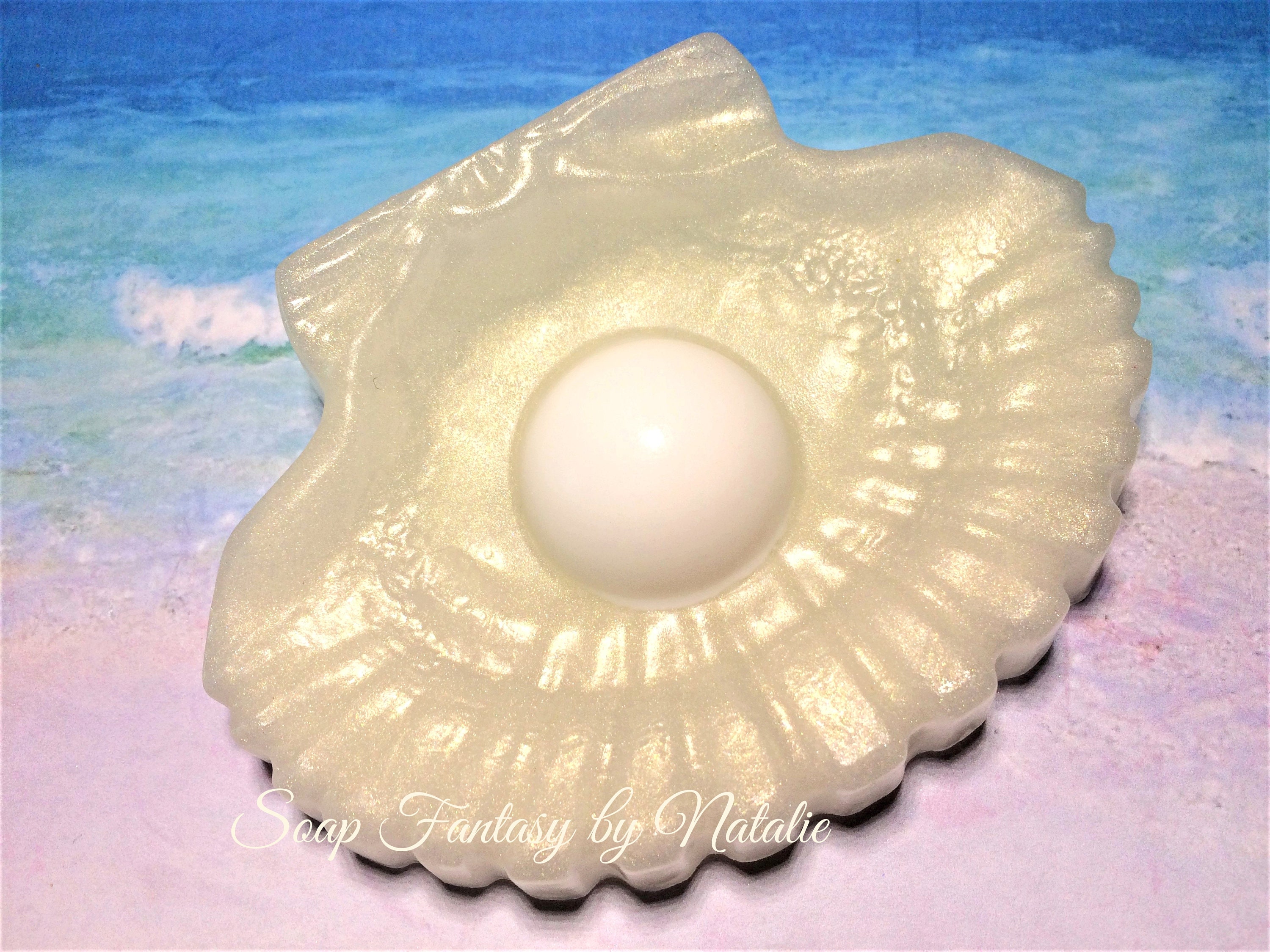 Sea Shell With Pearl Soap-sea Soap-undersea World Soap-ocean - Etsy