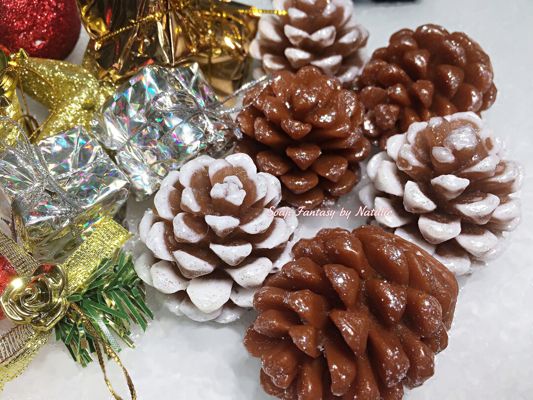 3 Pine Cone Soaps-small Pine Cone Soap-christmas Soap-decorative Soap ...