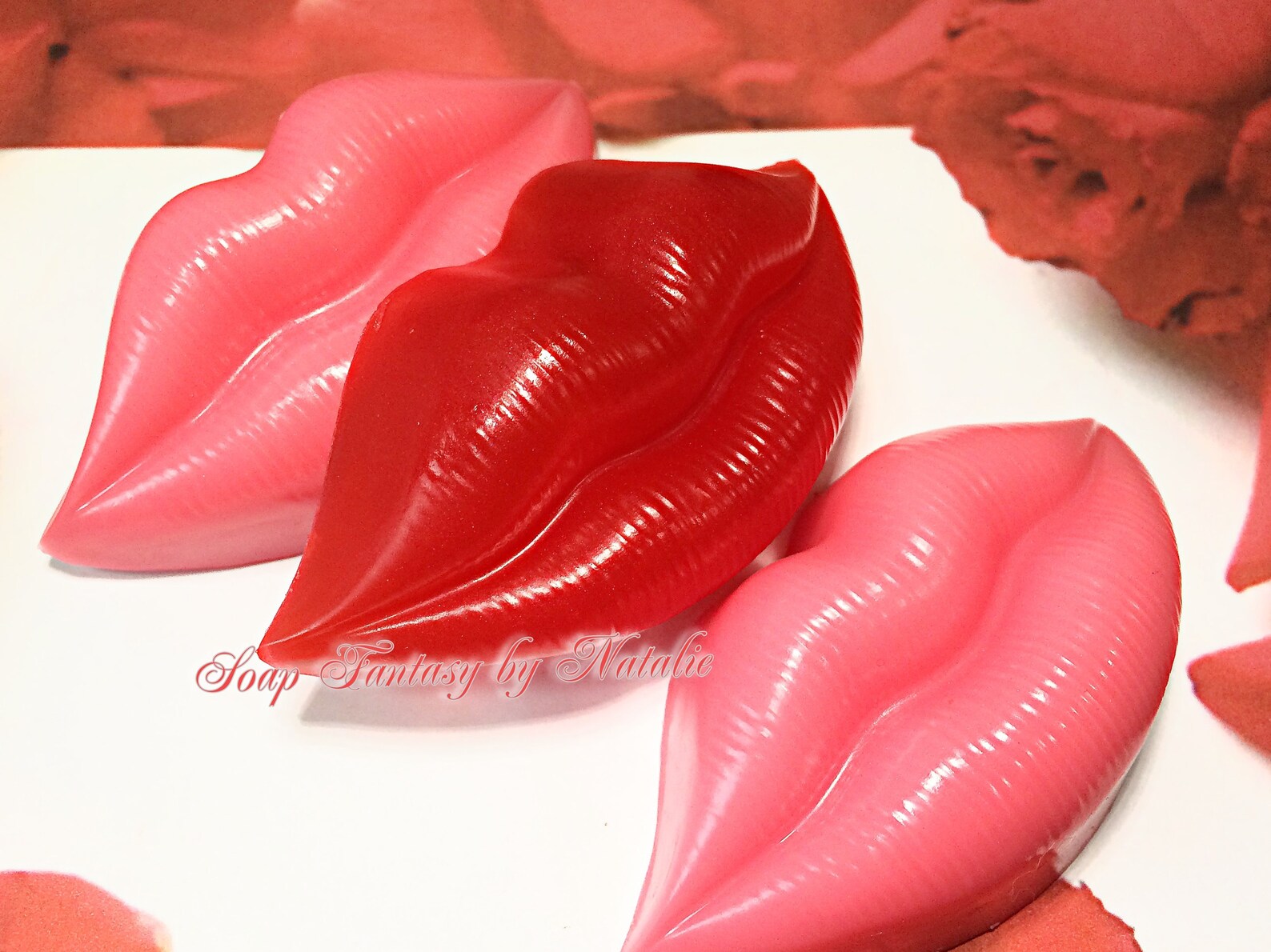 Lips Soap Valentine's Day Soap Kiss Soap Red Lips Soap - Etsy