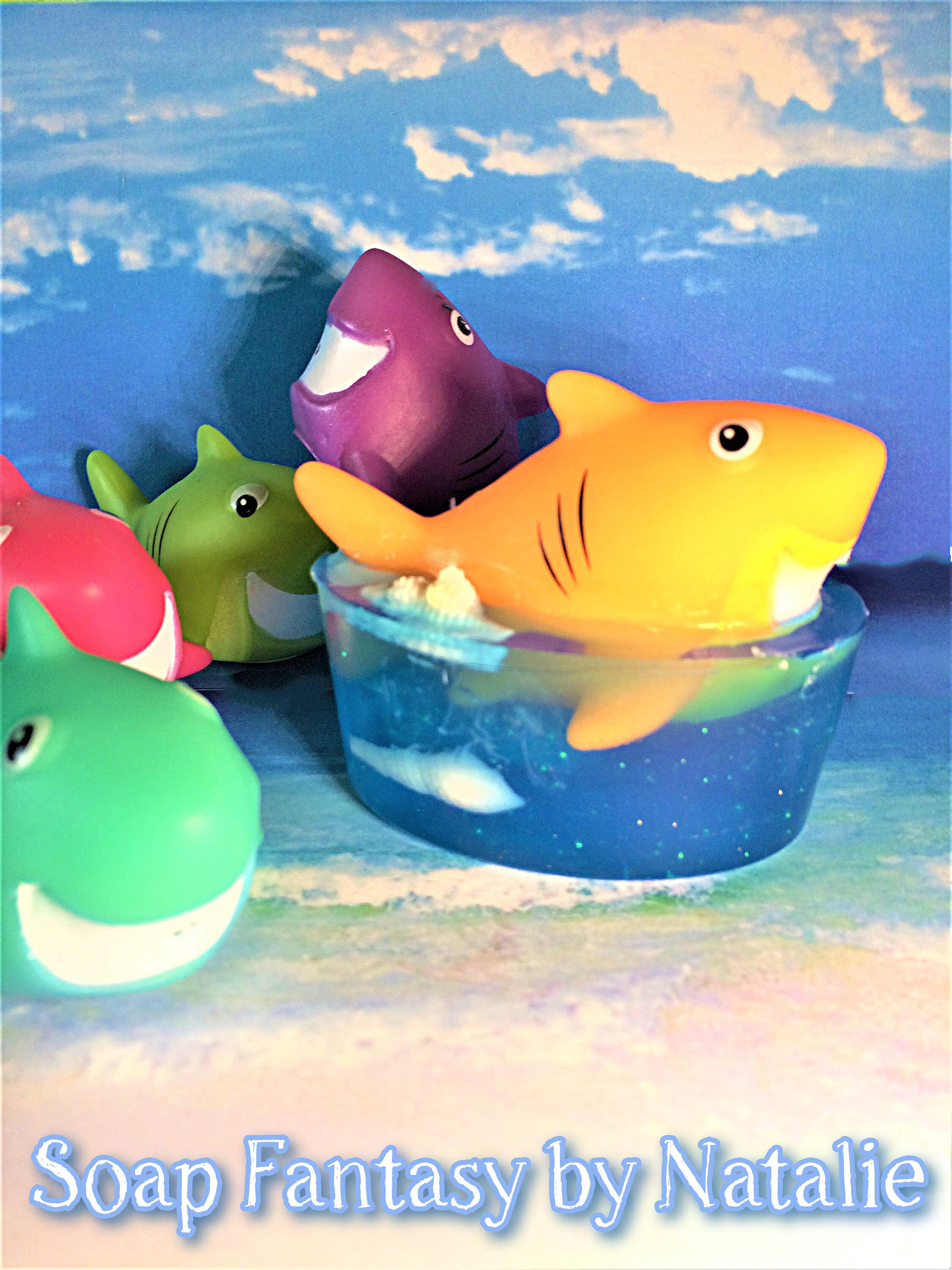 Shark Soap-smiling Shark-kids Soap-rubber Toy Soap-birthday | Etsy