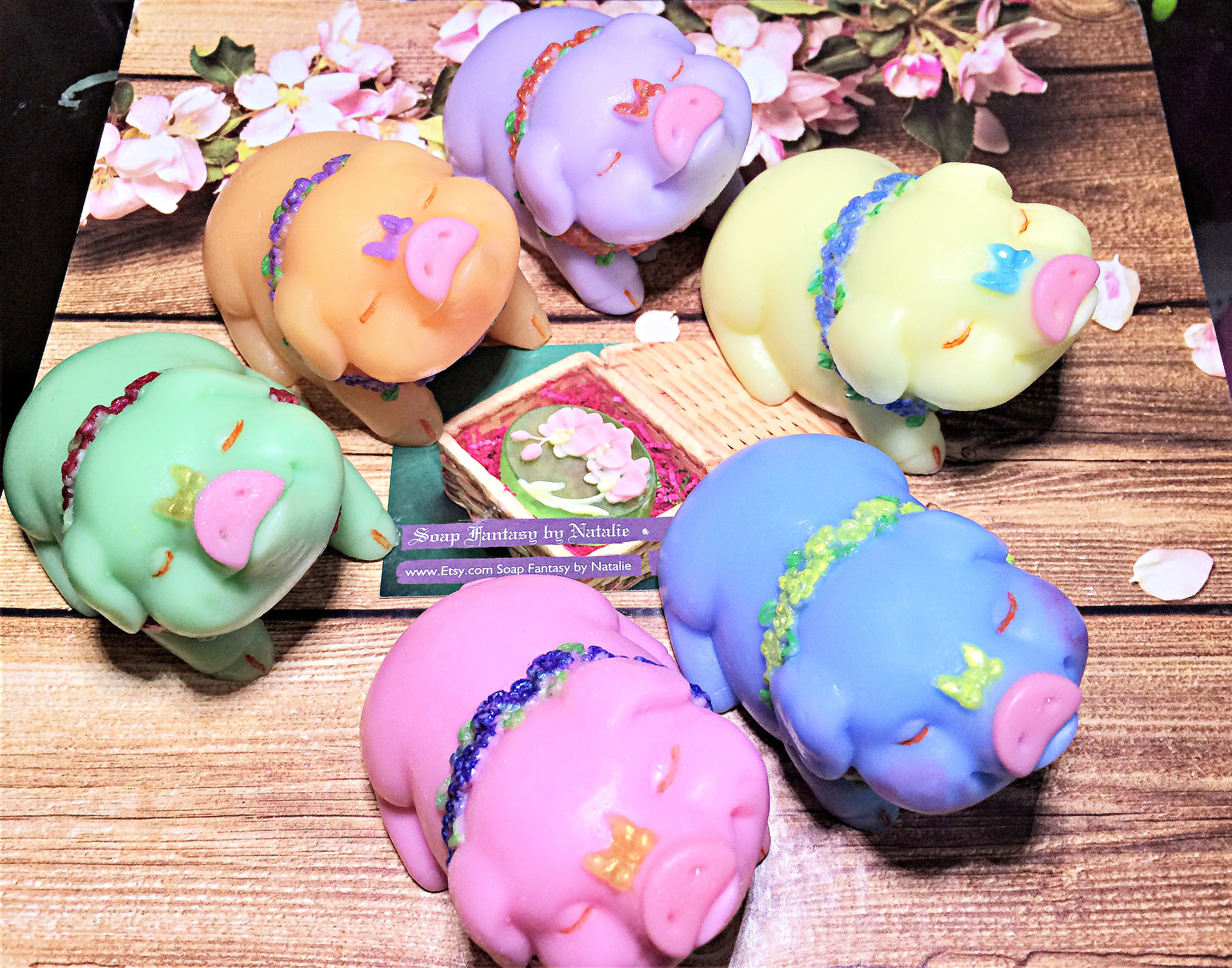 Pig Soap-animal Soap-smiling Pig-pets Soap-kids Soap-3 D Soap | Etsy