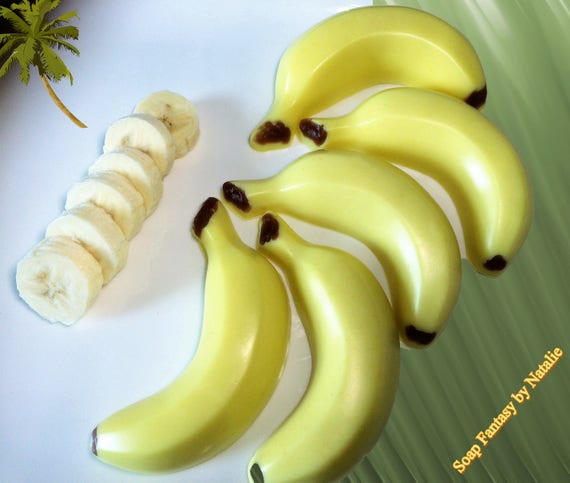 Banana Soap banana Shape Soap kids Soap party Favor Soap gag Soap food Soap joke Soap 2d Soap Etsy UK