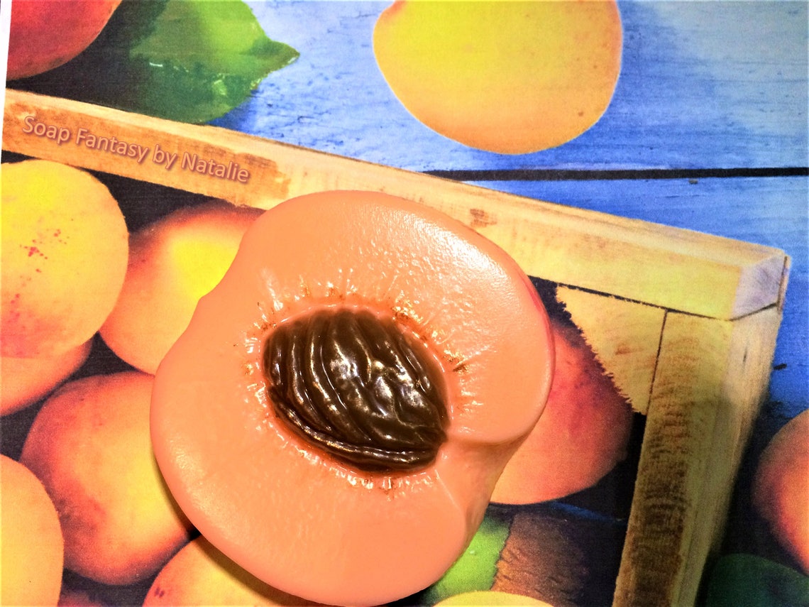 Peach Soap-fruit Soap-vegan Soap-piece of Peach Soap - Etsy