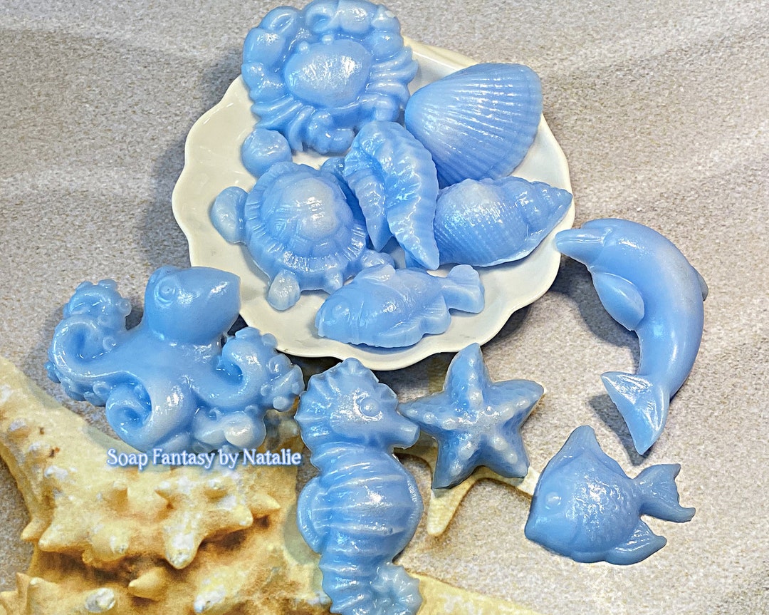 11 Ocean Mini Soaps-set Soap-sea Soap-shells Soap-undersea World-marine ...