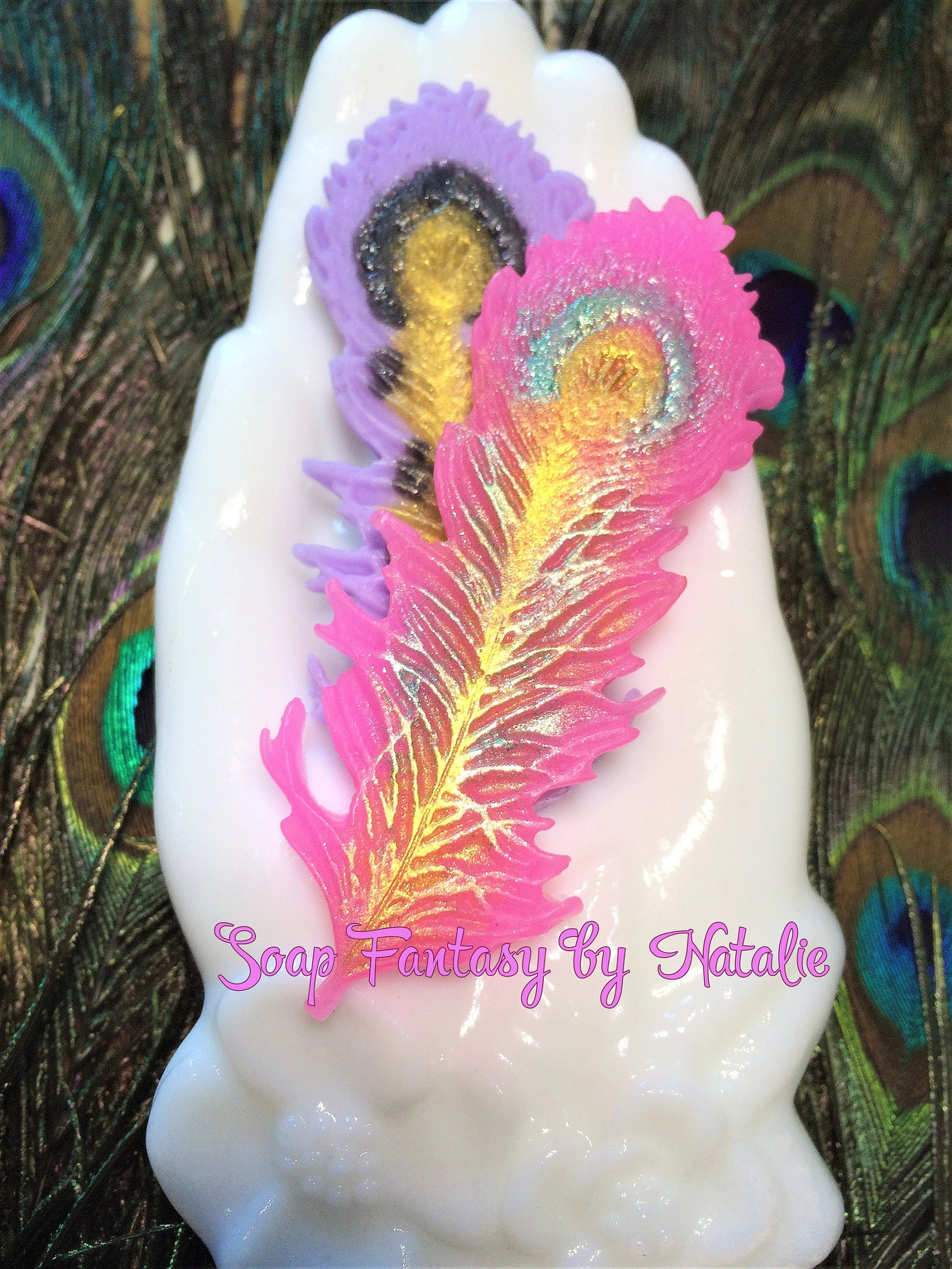 10 Peacock Feathers Soaps-Soap Set-Guest's Soap-Travel | Etsy