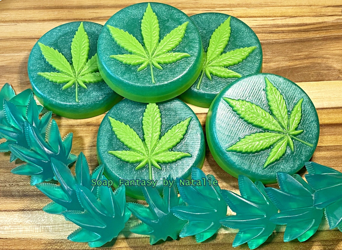 Cannabis- Marijuana Soap-hemp Soap-gag Gift-party Favor- 1 Bar Soap & 2 ...