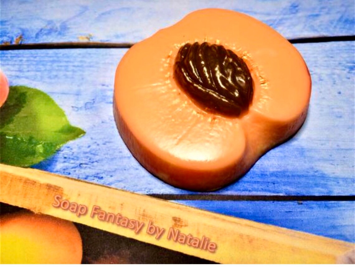 Peach Soap-fruit Soap-vegan Soap-piece of Peach Soap - Etsy