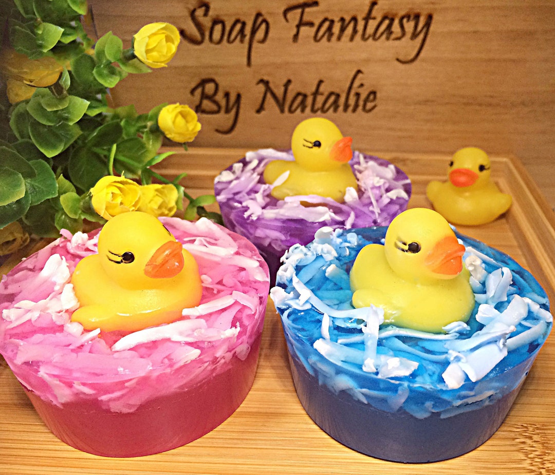 Rubber Duck Soap-kids Soap With Toy-rubber Toy Soap-party Favor-baby ...