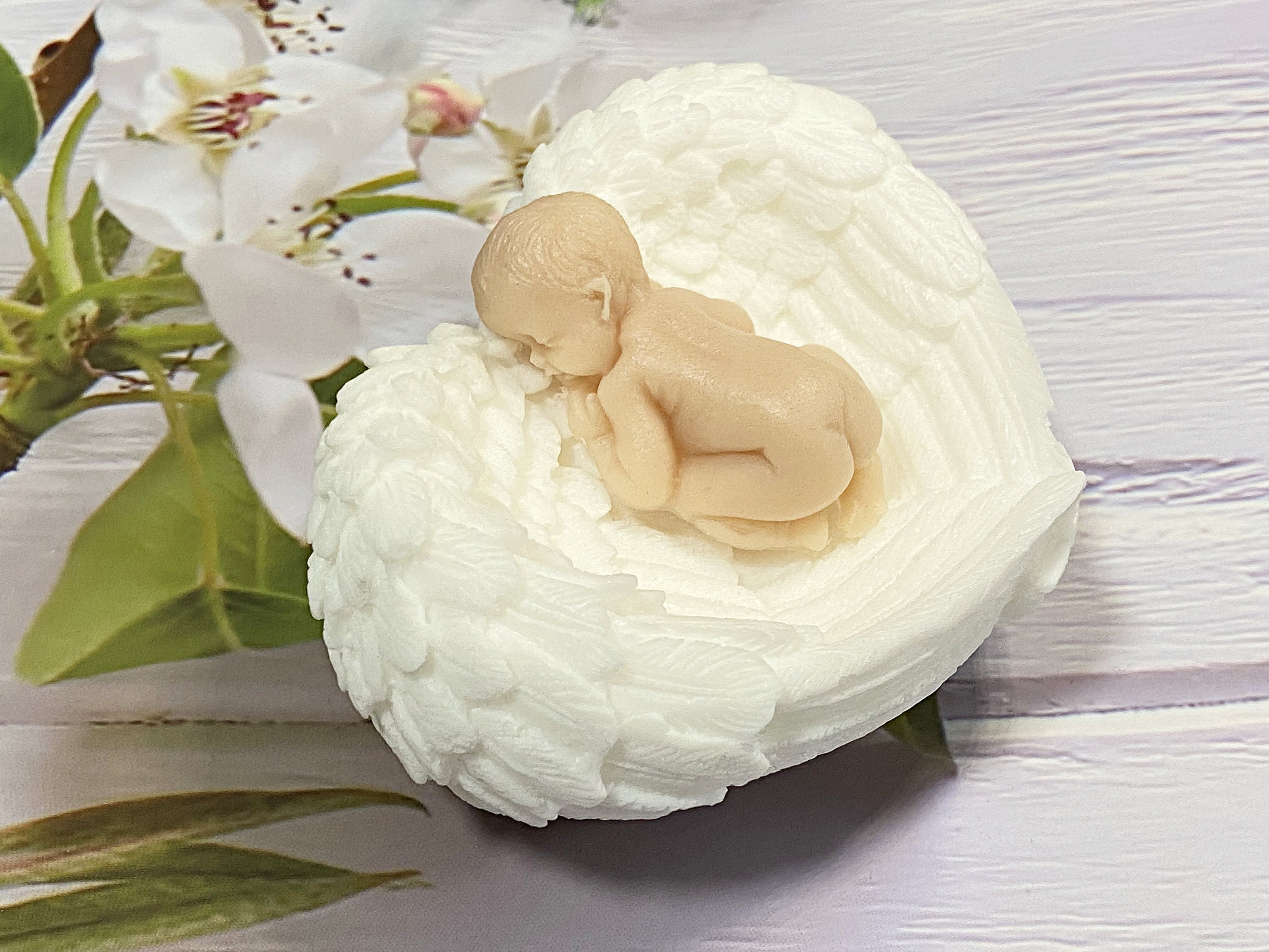 Massive Wings Soap-angel Soap-sleeping Baby Soap-newborn Baby Small ...