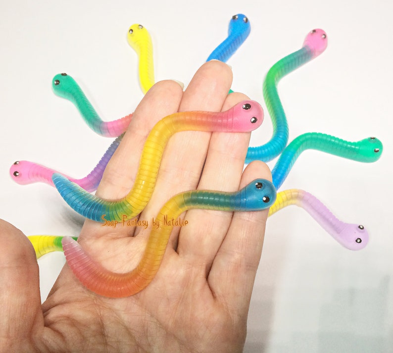 10 Gummy Worm Soaps-Fake Candy Soap-Gummi Worm Soap-Food | Etsy