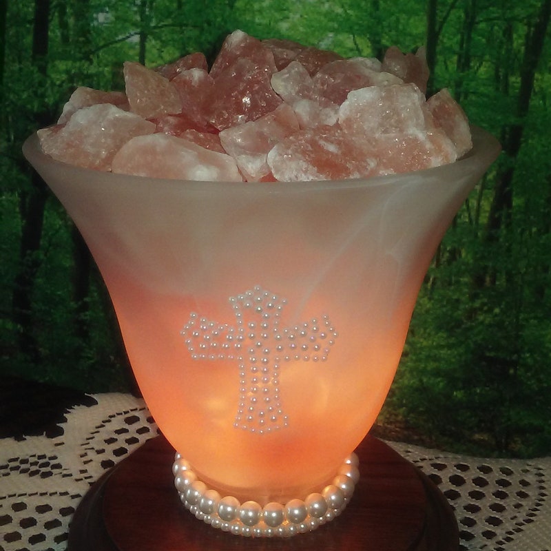 Himalayan Salt Cross Salt Lamp - Etsy
