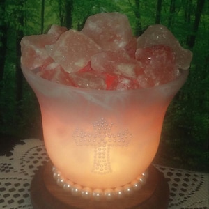 Himalayan Salt Cross Salt Lamp - Etsy