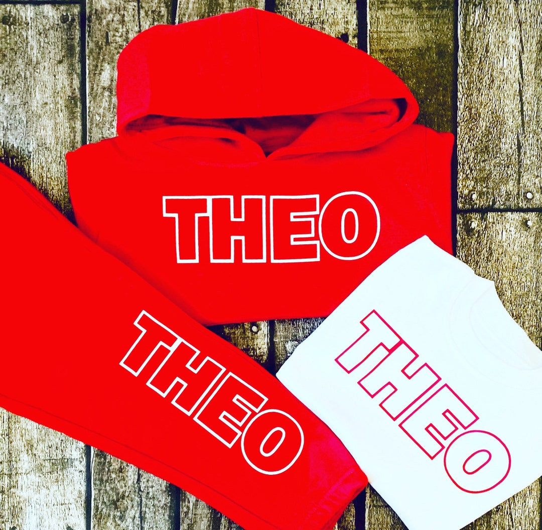 Personalised Outline Name Tracksuit - Etsy