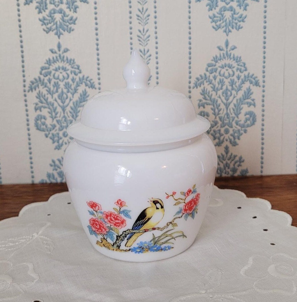 Vintage Avon Milk Glass Ginger Jar - Etsy