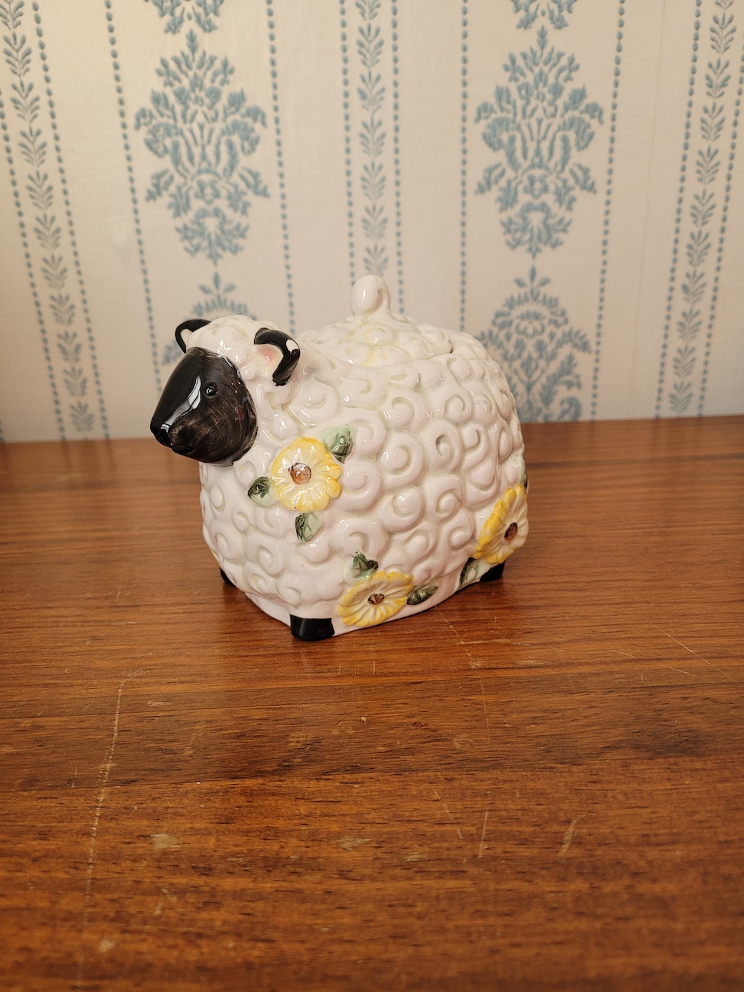 Vintage Sheep Sugar Dish by Susan Winget for Cracker Barrel - Etsy