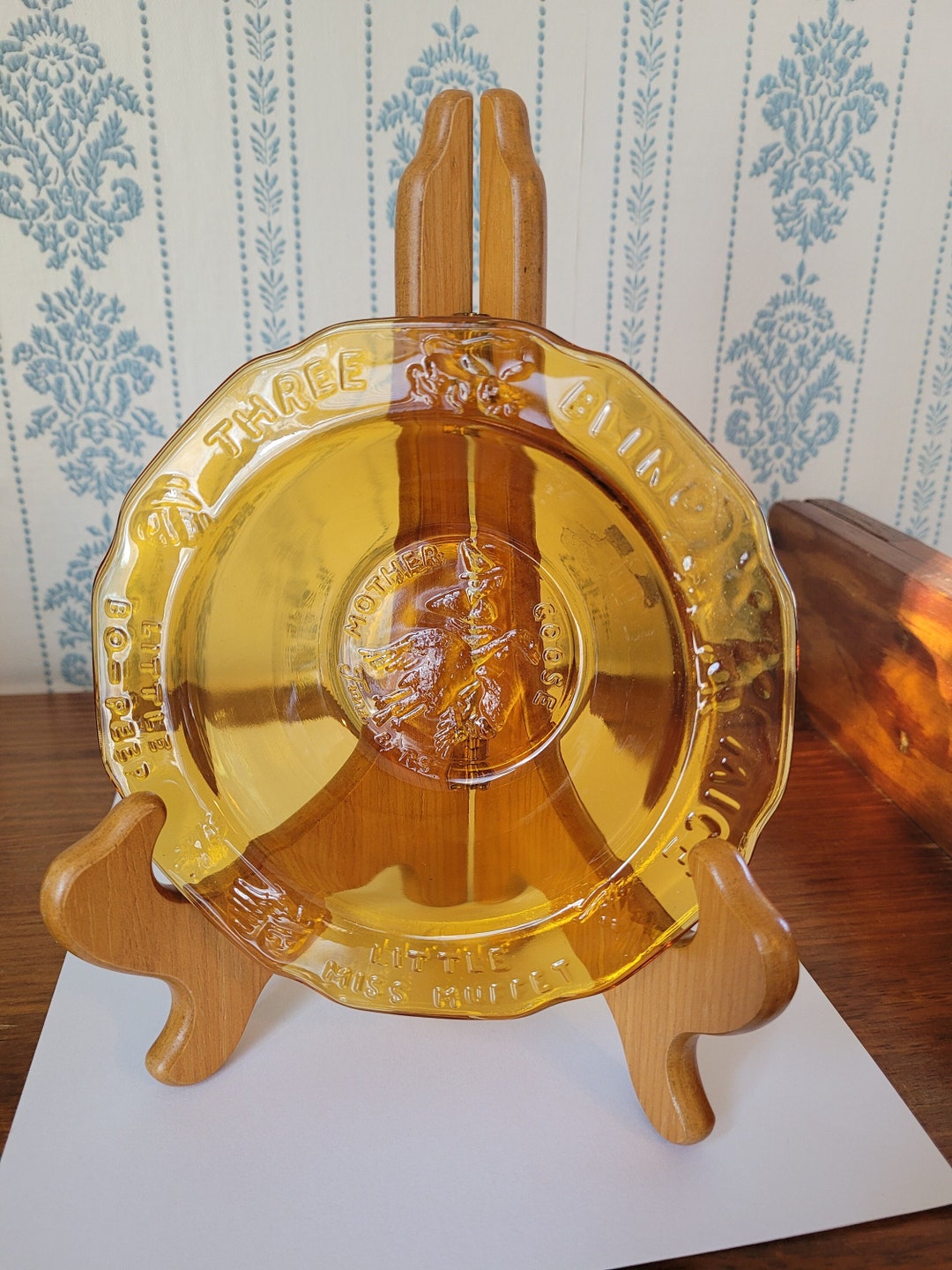 Vintage Tiara Glass Amber Mother Goose Cereal Bowl - Etsy