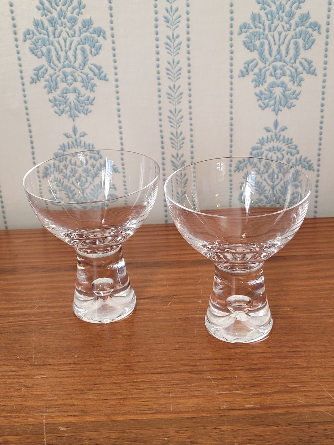 Vintage Bubble Bottom Cordial Glasses, Set of 2 - Etsy