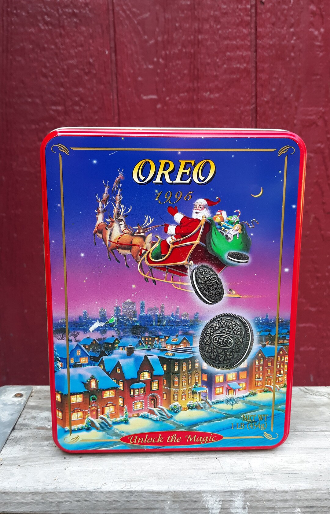 1995 Oreo Christmas Tin, Unlock the Magic - Etsy