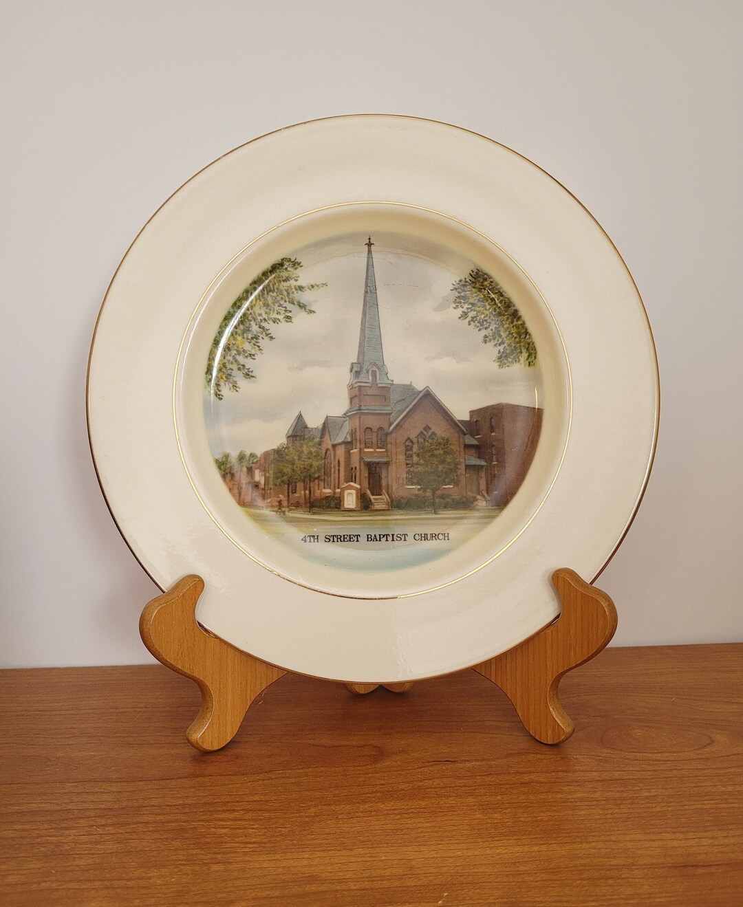 Vintage 4th Street Baptist Church Collector Plate - Etsy