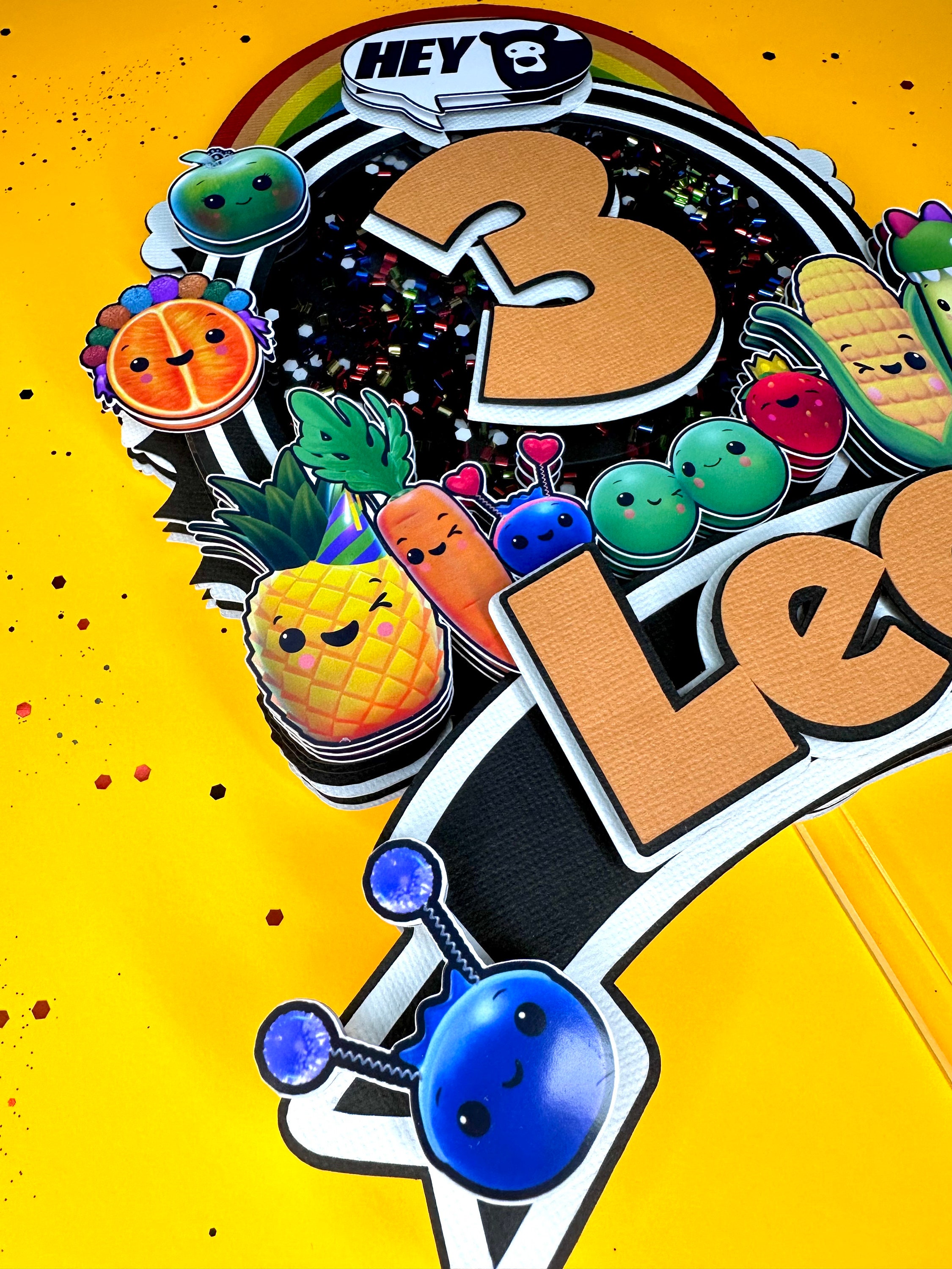 Hey Bear Sensory Cake Topper Hey Bear Birthday Hey Bear Invitation Hey ...