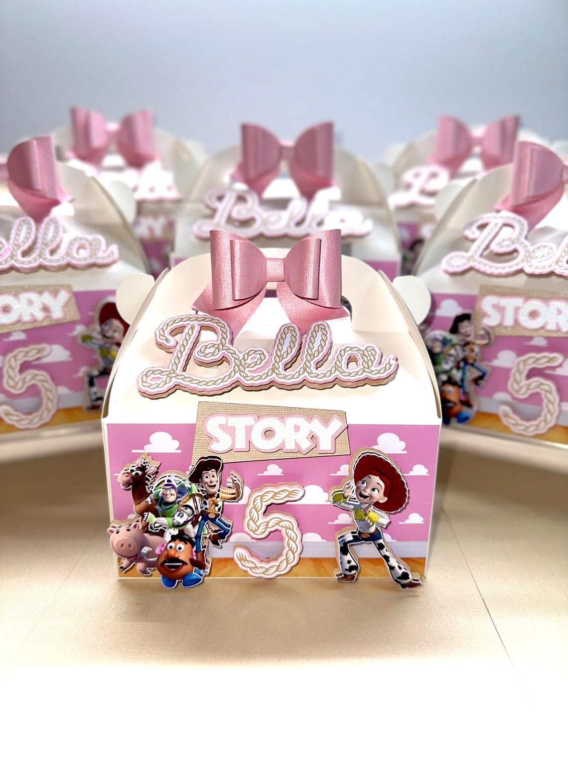 Pink Toy Story Gable Boxes Toy Story Favor Boxes Pink Toy Story Toy ...