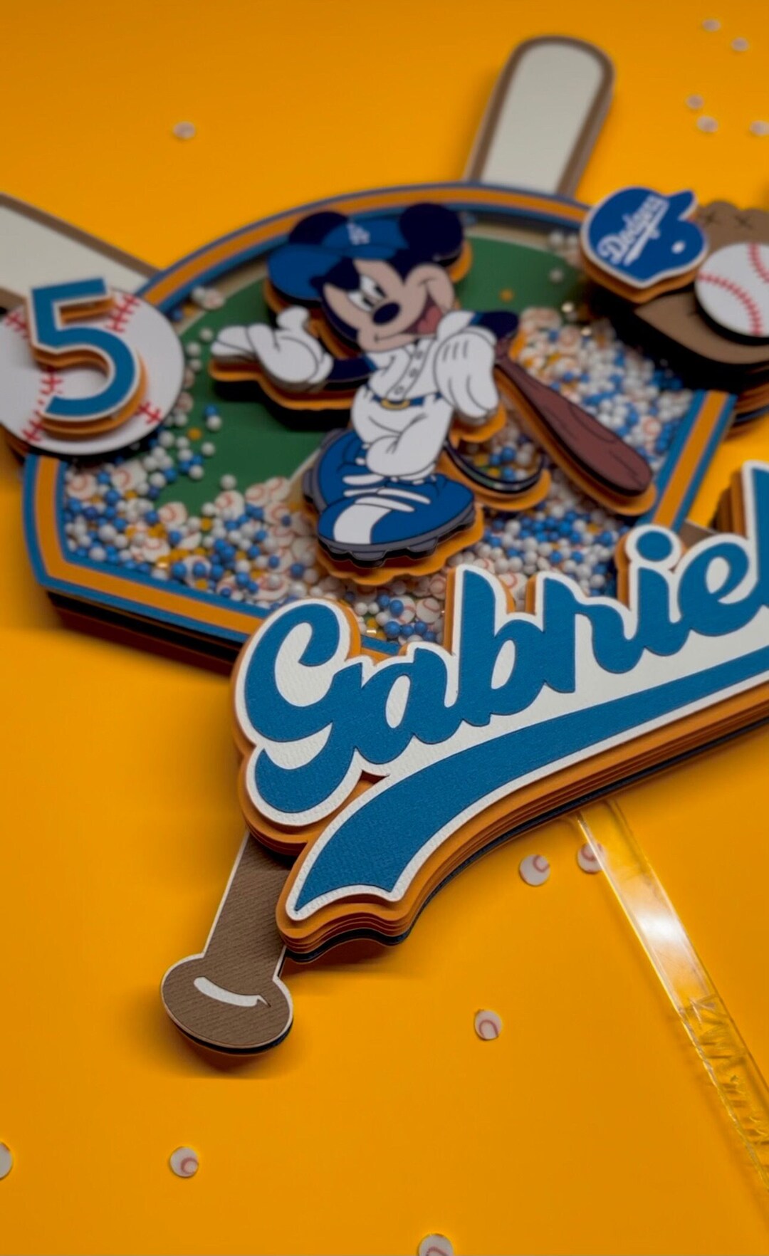 Dodgers Mickey Inspired Cake Topper Goofy Dodgers Inspired Cake Topper ...