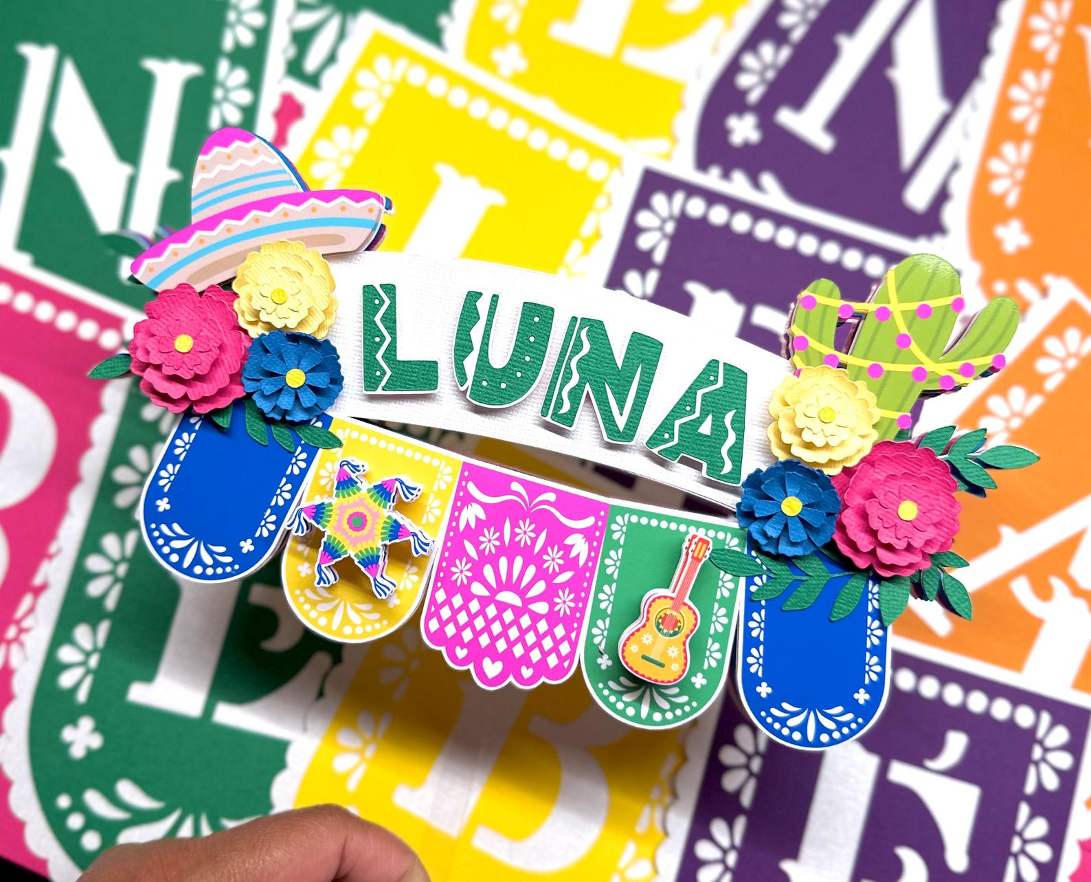 Fiesta Cake Topper Fiesta Theme Birthday Party Fiesta Birthday Cinco De ...